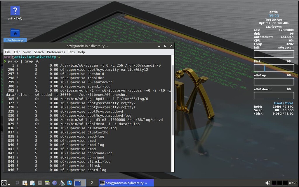 S6 init system with s6-66 service manager in Antix-init-diversity spin - Page 3 - Other ...