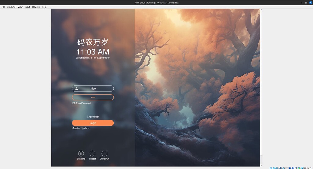 I am unable to login in Arch hyprland even though i am entering the ...